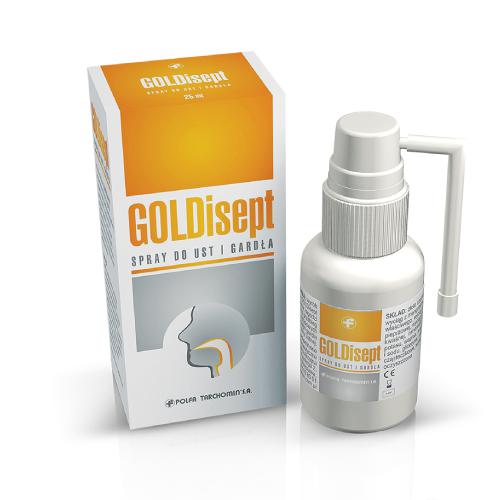 GOLDisept spray do ust i gardła - 25 ml - 15133705916 - oficjalne archiwum Allegro