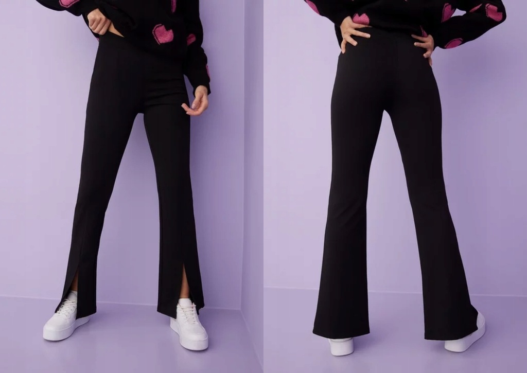 ONLY GŁADKIE SPODNIE Z ROZCIĘCIAMI XS L30 - 13525986590 - oficjalne ...