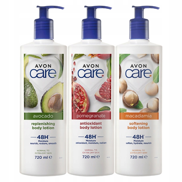 AVON CARE ZESTAW 3 BALSAMÓW DO CIAŁA 720 ML - 13268416383 - oficjalne archiwum Allegro