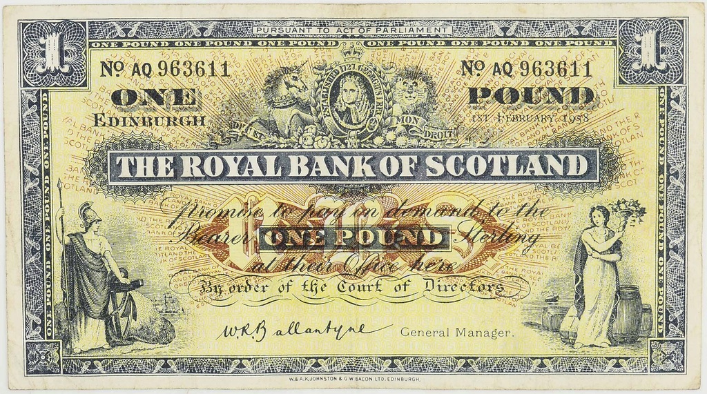 15.db! Szkocja, 1 Funt 1955, TBY.SC803, St.3+ - 13236136554 - oficjalne ...