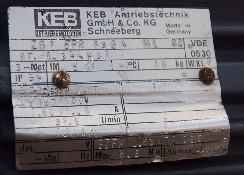 SILNIK DO MOTOREDUKTORA KEB 0,37kw 1380obr 380V FV - 6787130481 ...