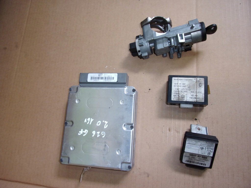 KOMPUTER ZESTAW IMMO MAZDA 626 GF V 2.0 16v 97- - 7652456424 ...