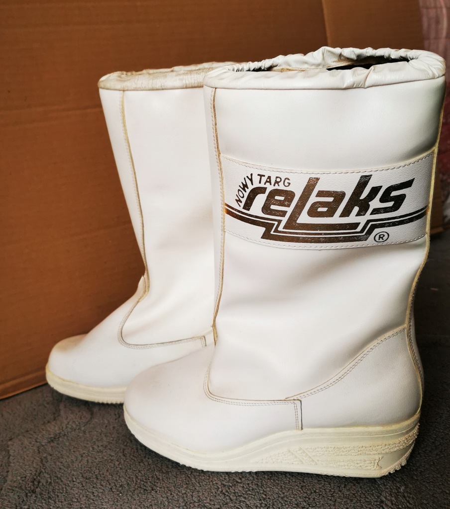 Białe buty Relaks Nowy Targ PRL rozmiar 24,5 cm - 12160189377 ...