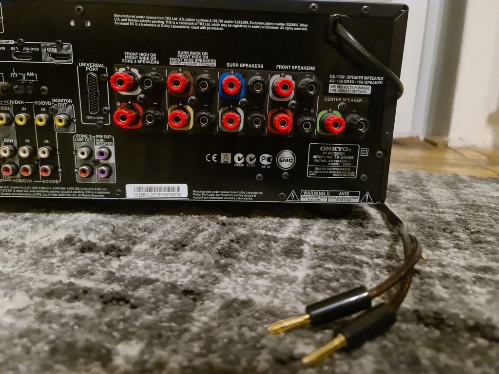 Amplituner Onkyo TX-SR608 7.1 czarny - 12426251449 - oficjalne archiwum Allegro