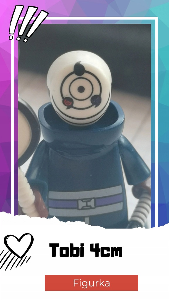 Figurka Tobi 4cm Kompatybilna z Lego Nowa Naruto - 12626817654 ...