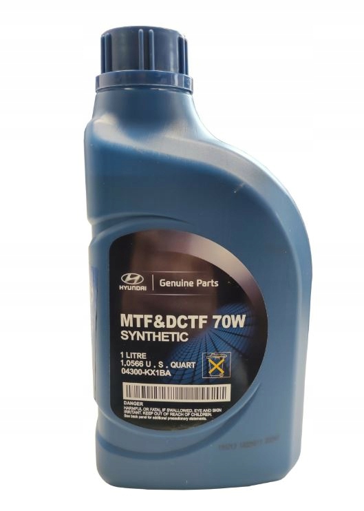 OLEJ PRZEKŁADNIOWY MTF DCTF 70W Syntetyczny 1L APIGL-4 SAE 70W HYUNDAI ...