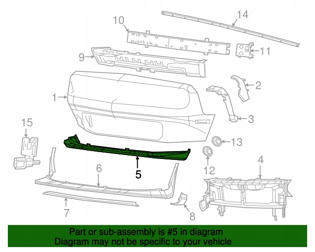Spoiler Zderzaka Dodge Challenger 68258745AB MOPAR - 11110133348 ...