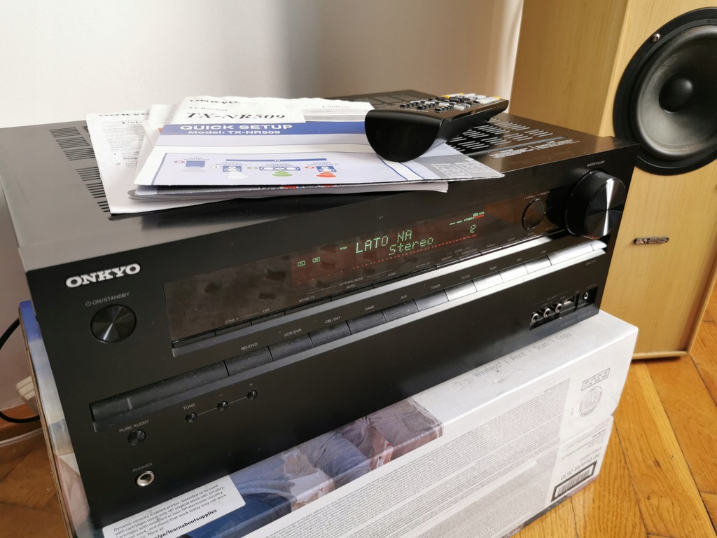Amplituner Onkyo TX-NR509+głośniki ACUSTICSOLUTION - 8396448553 - oficjalne archiwum Allegro