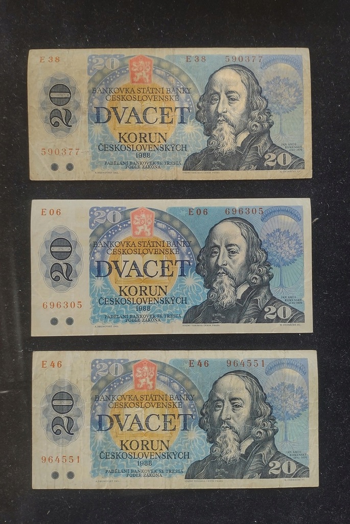 BANKNOT 20 KORON CZECHOSŁOWACKICH 1988 ROK - 14311788549 - oficjalne ...