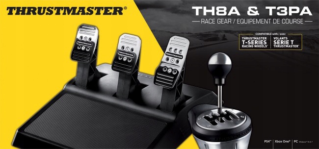 Thrustmaster skrzynia biegów TH8A i Pedały T3PA - 8695526640 ...