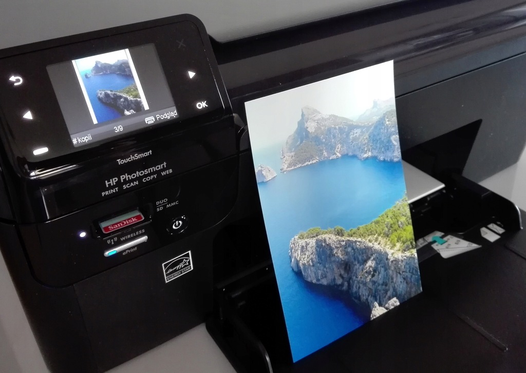 Drukarka HP Photosmart B110 Skaner WiFi 2xTUSZE XL - 8378997689 ...