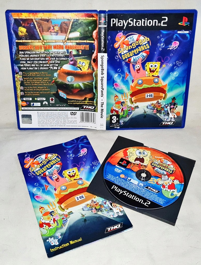 SPONGEBOB SQUAREPANTS THE MOVIE PS2 3XA - 12256501806 - oficjalne ...