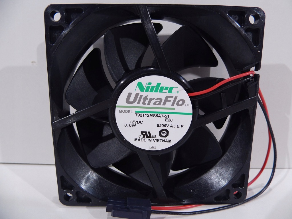 WENTYLATOR NIDEC ULTRAFLO 9,2cm X 9,2 cm GR 2,4cm - 12338792499 ...