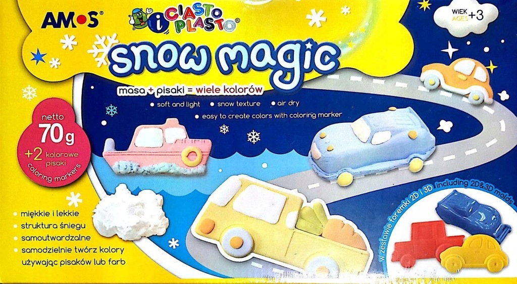 CIASTOPLASTO PUSZYSTA CHMURKA AMOS AUTA snow magic - 10188129204 ...