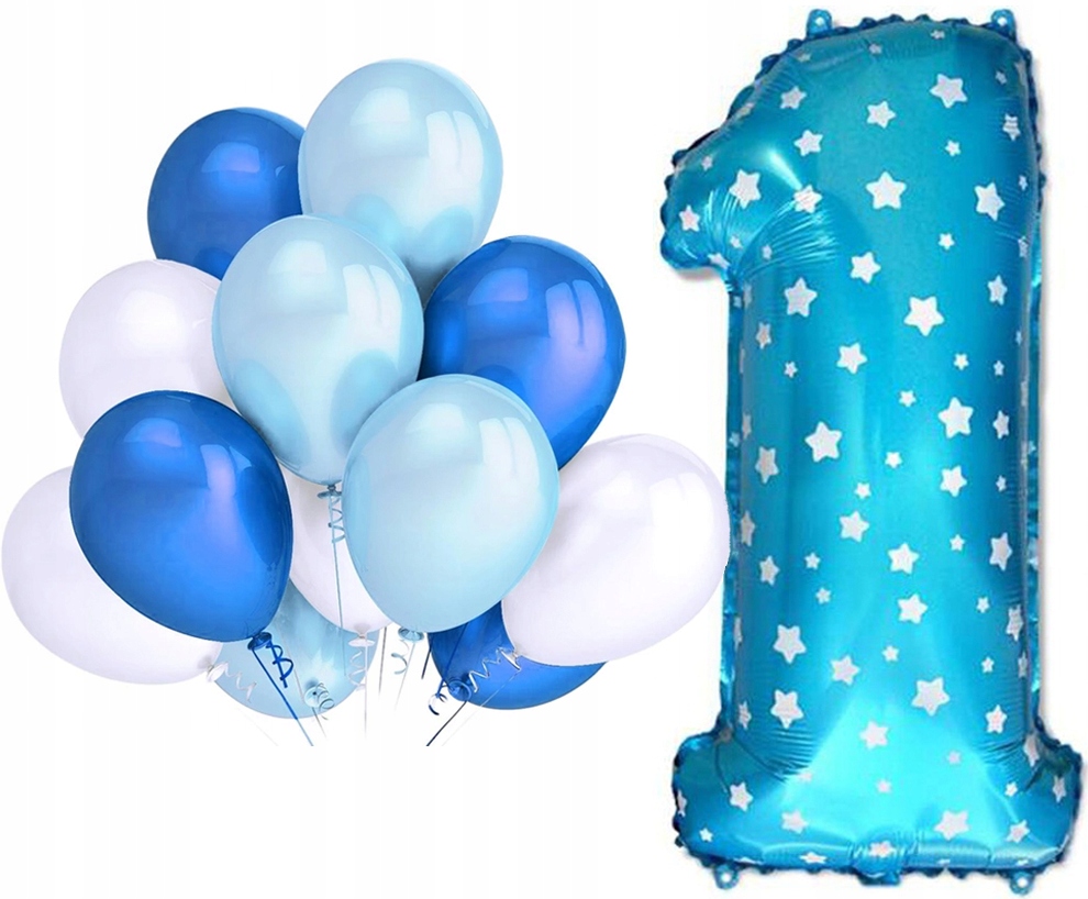 Купить Голубые шарики годик на 1 день рождения мальчику 5: отзывы, фото ...