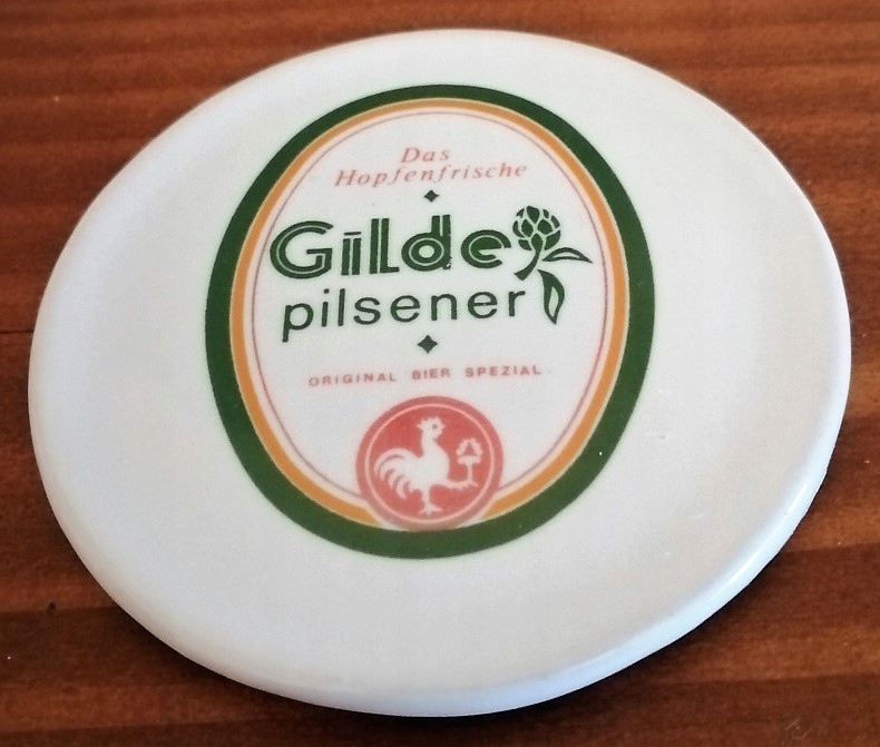 GILDE PILSENER podstawka ceramiczna śr.9cm NIEMCY - 11993031795 ...