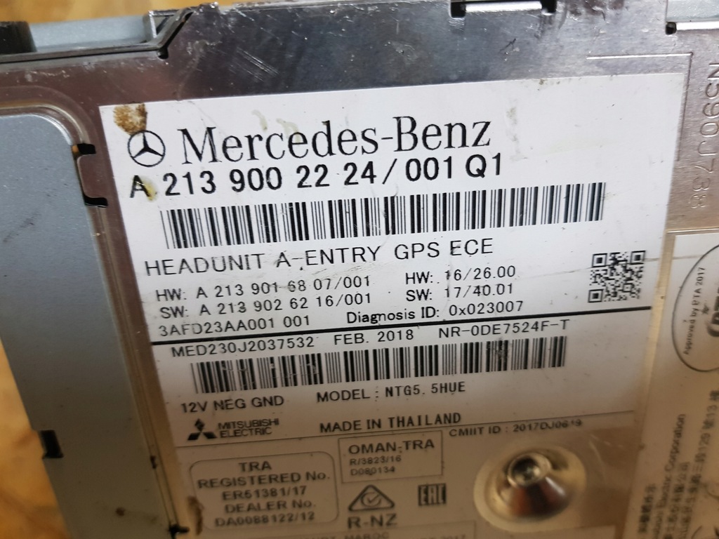 RADIO NAWIGACJA 2139002224 MERCEDES E KLASA W213 - 8047327469 ...