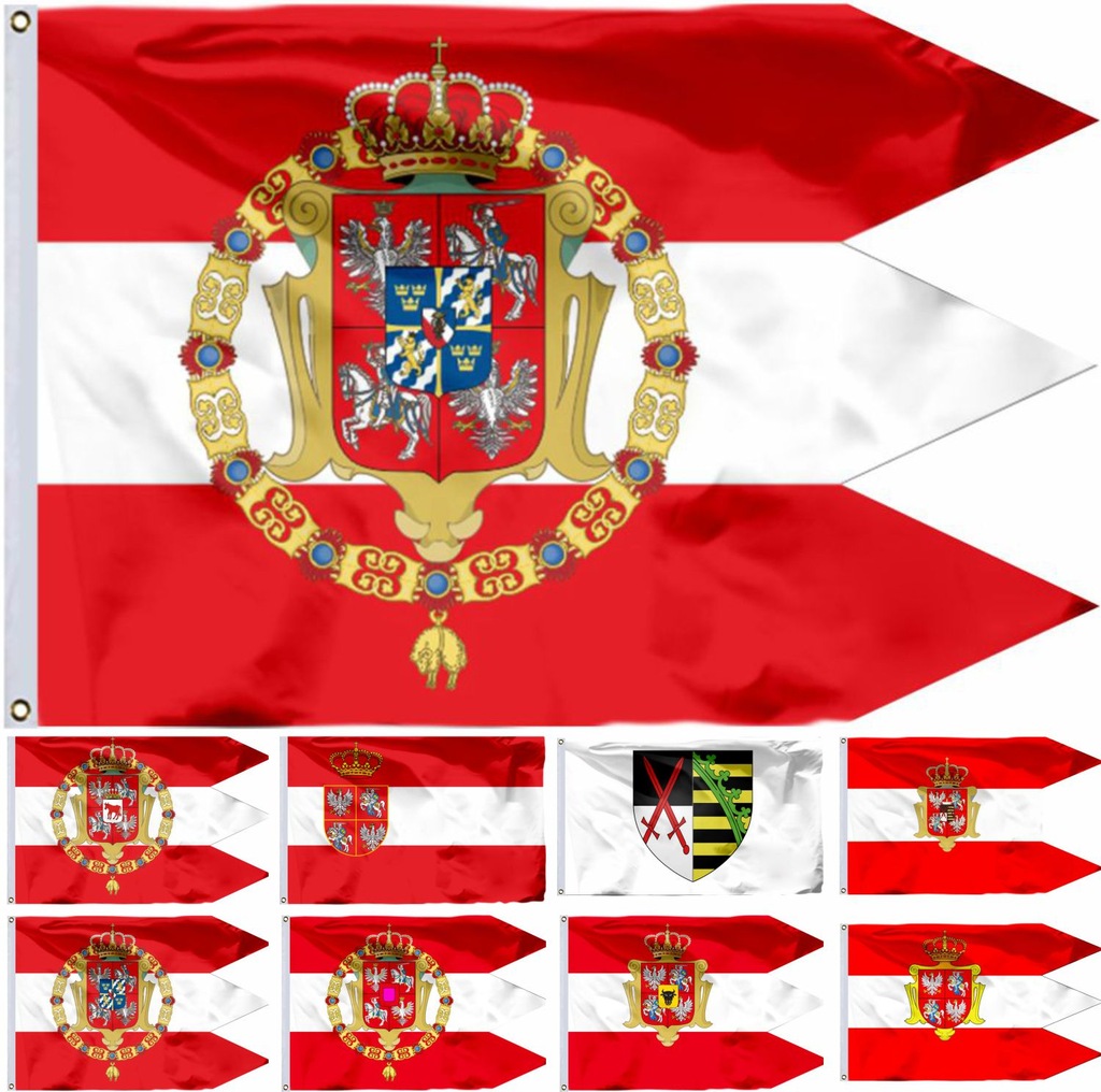 Flaga polska królewska Zygmunt III Waza 3X5FT flag - 14386584388 ...