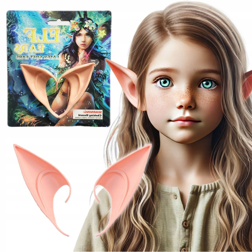 Elfie Uszy Uszka Kostium Cosplay Halloween Przebranie Strój Elfa Elf ...