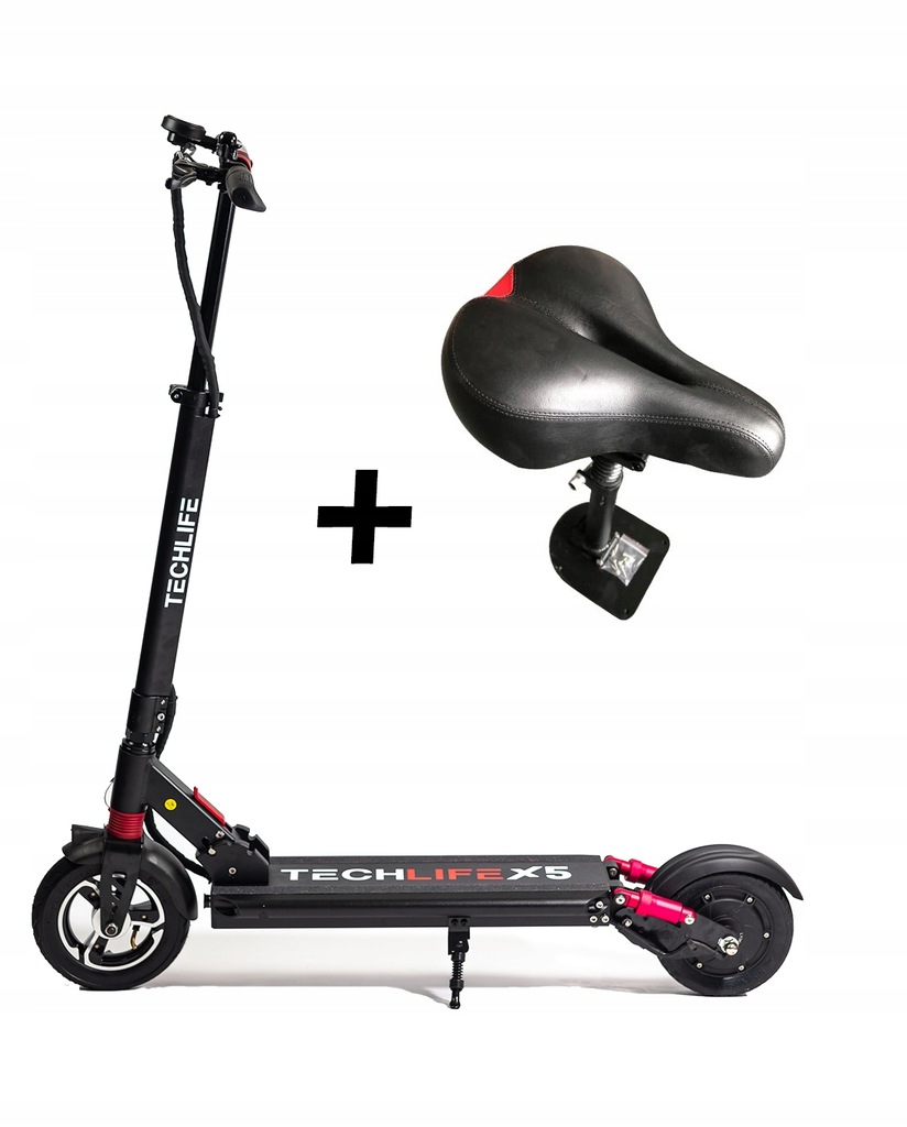 Hulajnoga elektryczna z siodełkiem Techlife X5 - 8739582744 - oficjalne archiwum Allegro