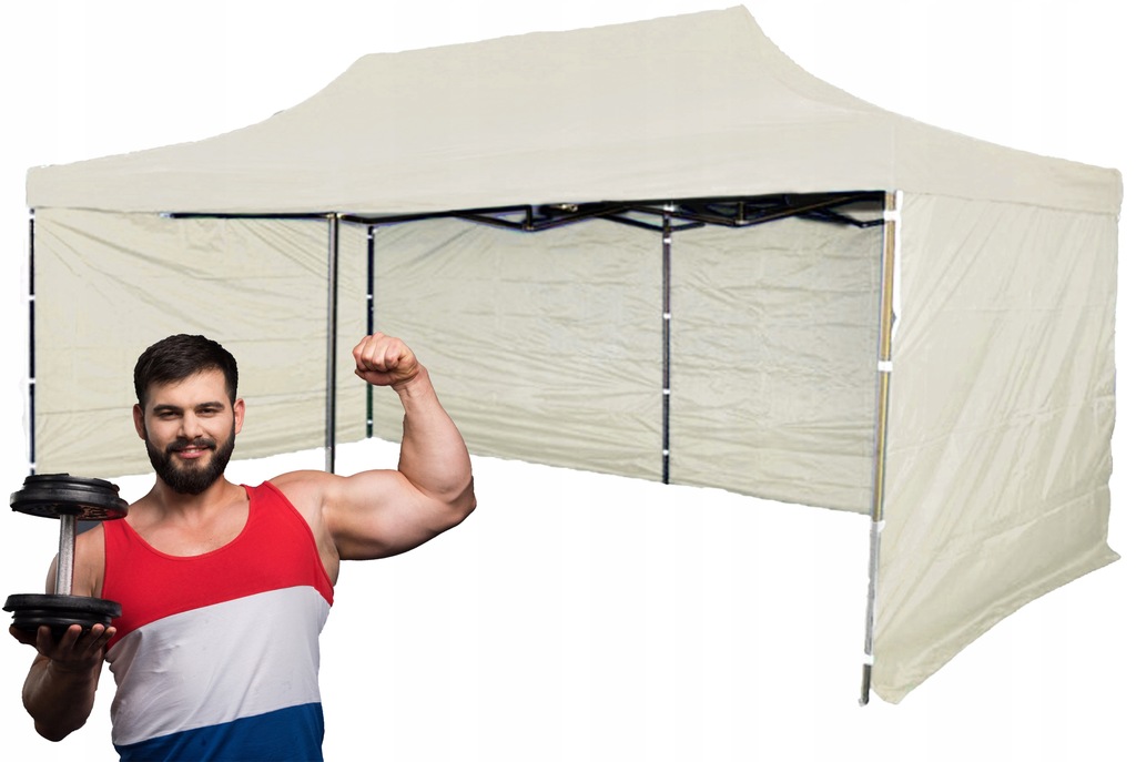 60KG 3x6 EXTRA MOCNY NAMIOT OGRODOWY PAWILON HANDLOWY AUTOMATYCZNY SKŁADANY - 15033517696 ...