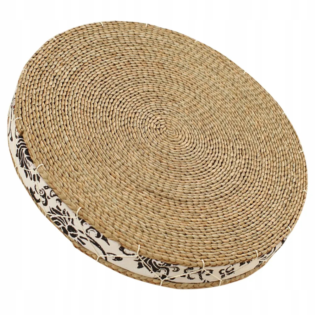 Straw Yoga Cushion Padded Mat Japanese Floor Seat - 13719186475 ...