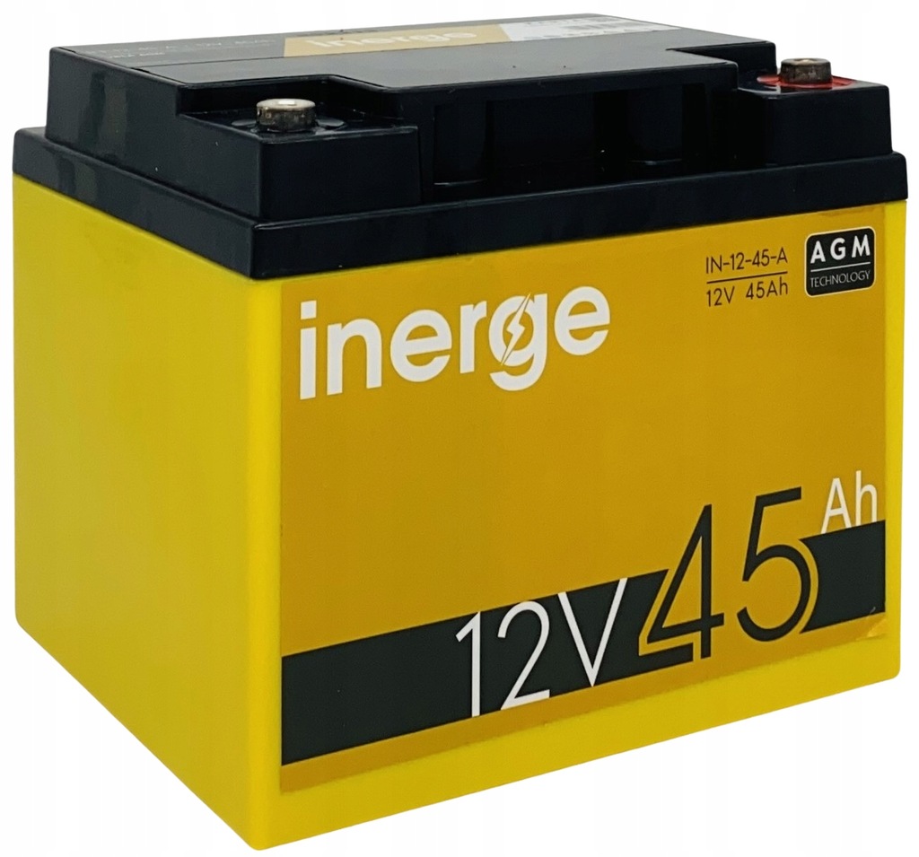 AKUMULATOR VRLA AGM 12V 45Ah WAGA 13,50kg BEZOBSŁUGOWY (wymiar 40Ah) UPS - 16694377059 ...