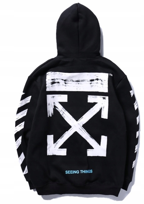 BLUZA OFF WHITE CZARNA Z KAPTUREM BAWEŁNA [L] - 7588489576 - oficjalne ...