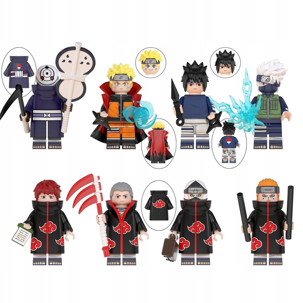 Naruto Building Blocks Toy Japonia Anime Rysunek - 12057648429 ...