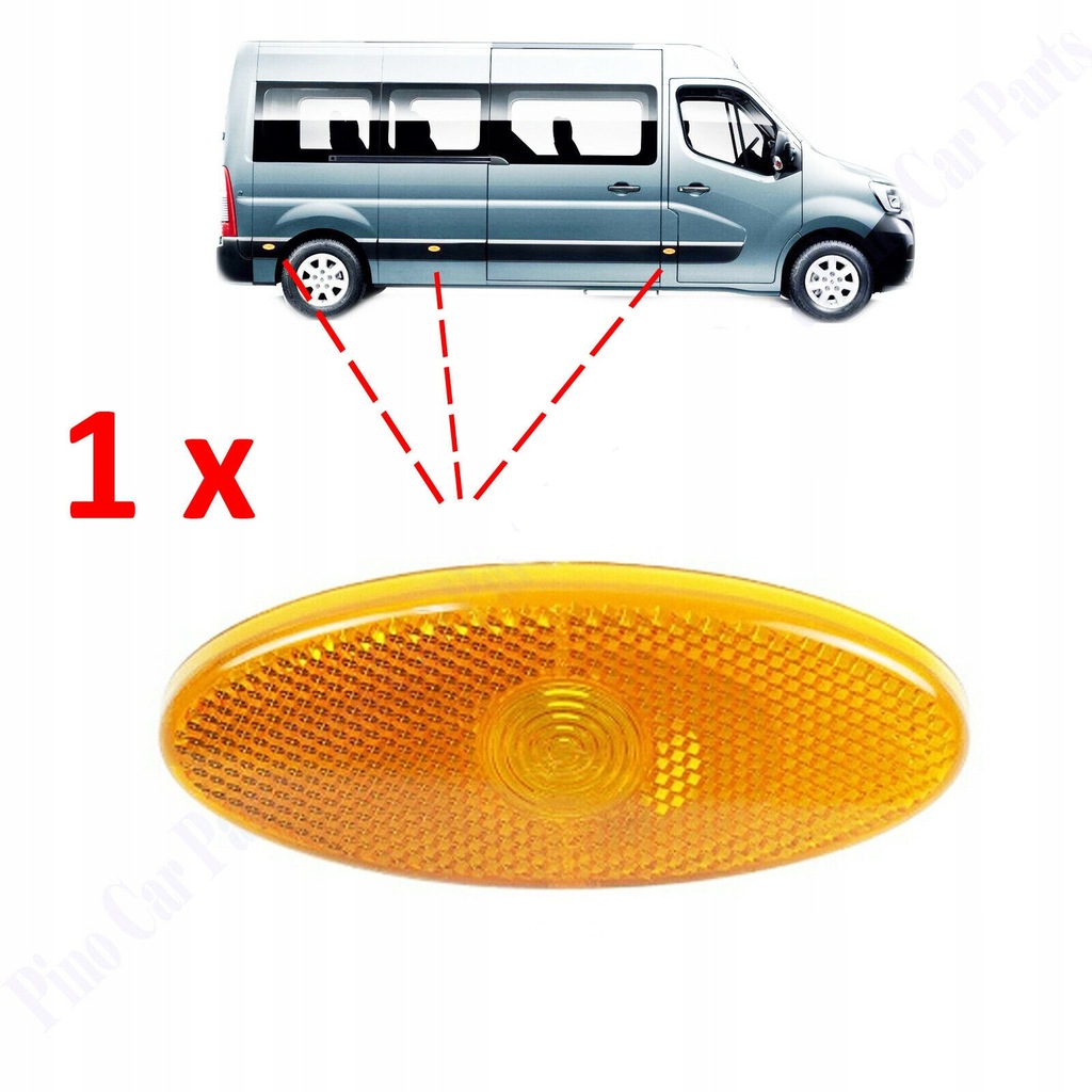 Renault Master Orange Side Marker Light Lamp Cover Lens Indicator ...