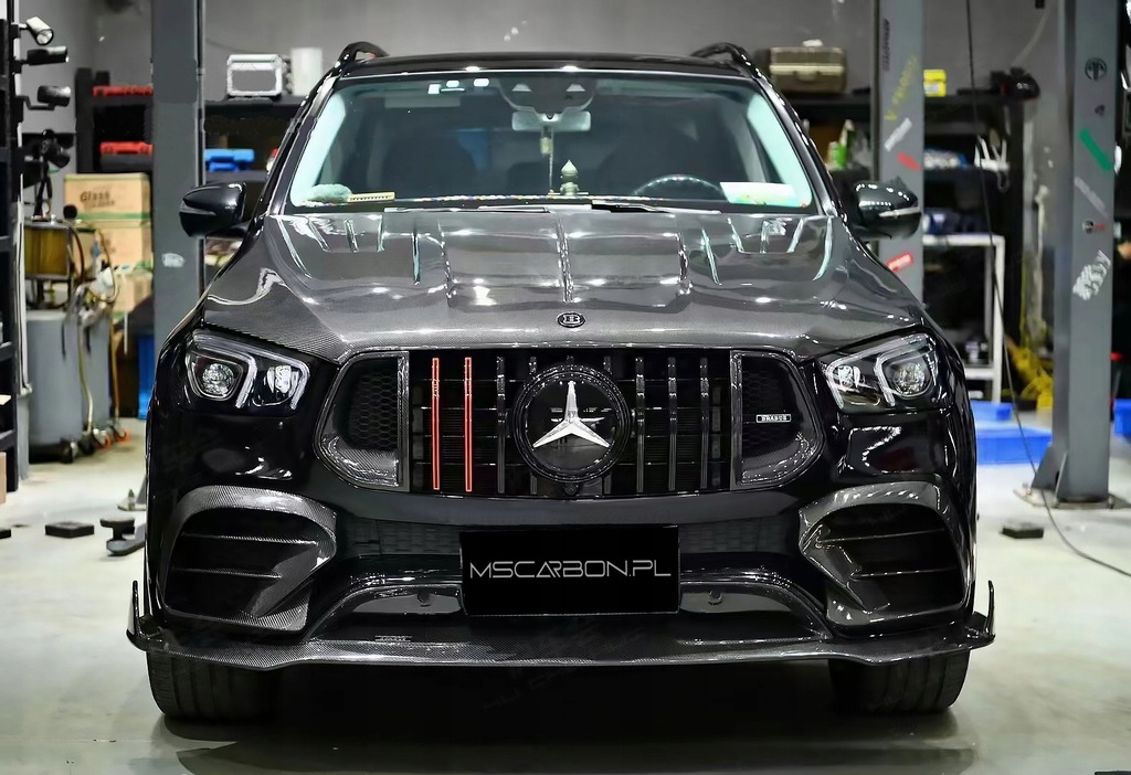 PAKIET SPOILERÓW CARBON KARBONOWY MERCEDES GLE W167 BRABUS GLE400 GLE53 ...