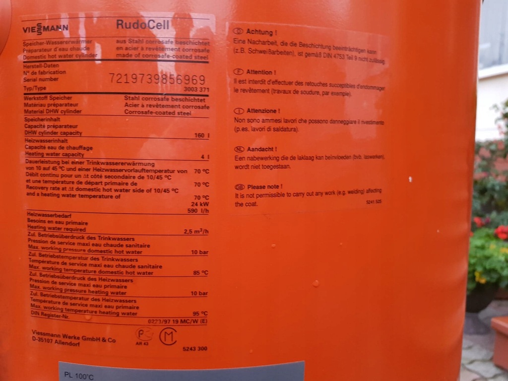 BOJLER VIESSMANN RUDOCELL 160 pionowy - 8626787321 - oficjalne archiwum ...