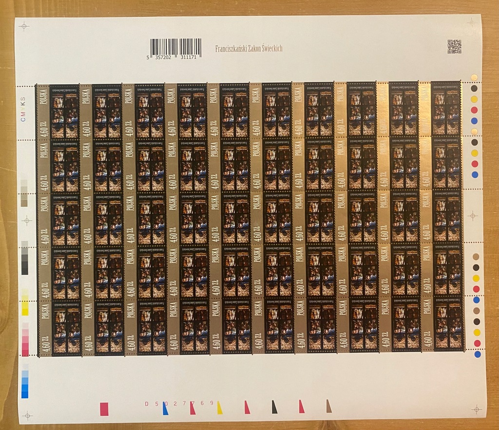 ZAKON, 2023 ROK, Fi. 5357 ** ARKUSZ ODWRÓCONY UKŁAD ZNACZKÓW ...