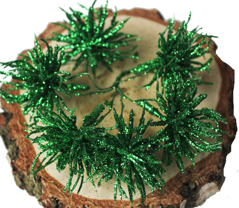 OSET OZDOBNY BROKATOWY ZIELONY kpl 6 szt - 9917392330 - oficjalne ...