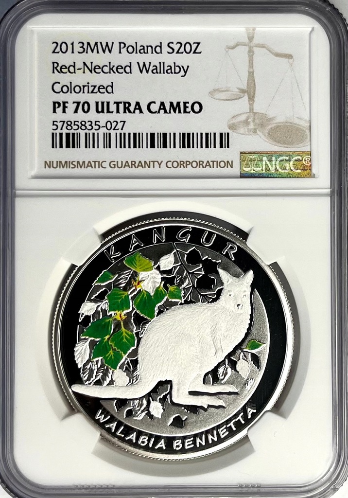 20 ZŁ KANGUR OLBRZYMI WALABIA BENNETTA NGC PF 70 - 13324178053 ...