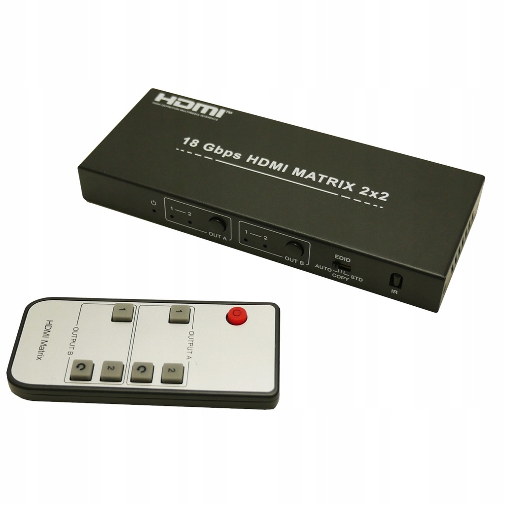 Matrix 2x2 Switch Splitter HDMI 2.0 HDR 18G MX22a - 9191632368 ...
