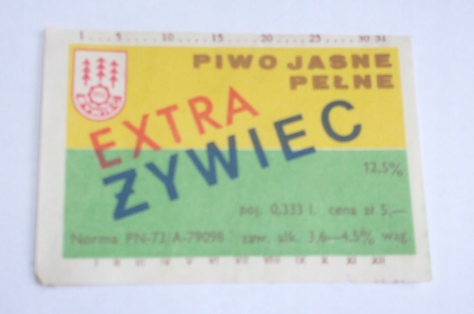 stara etykieta piwo Extra Żywiec czasy PRL - 8559470656 - oficjalne archiwum Allegro