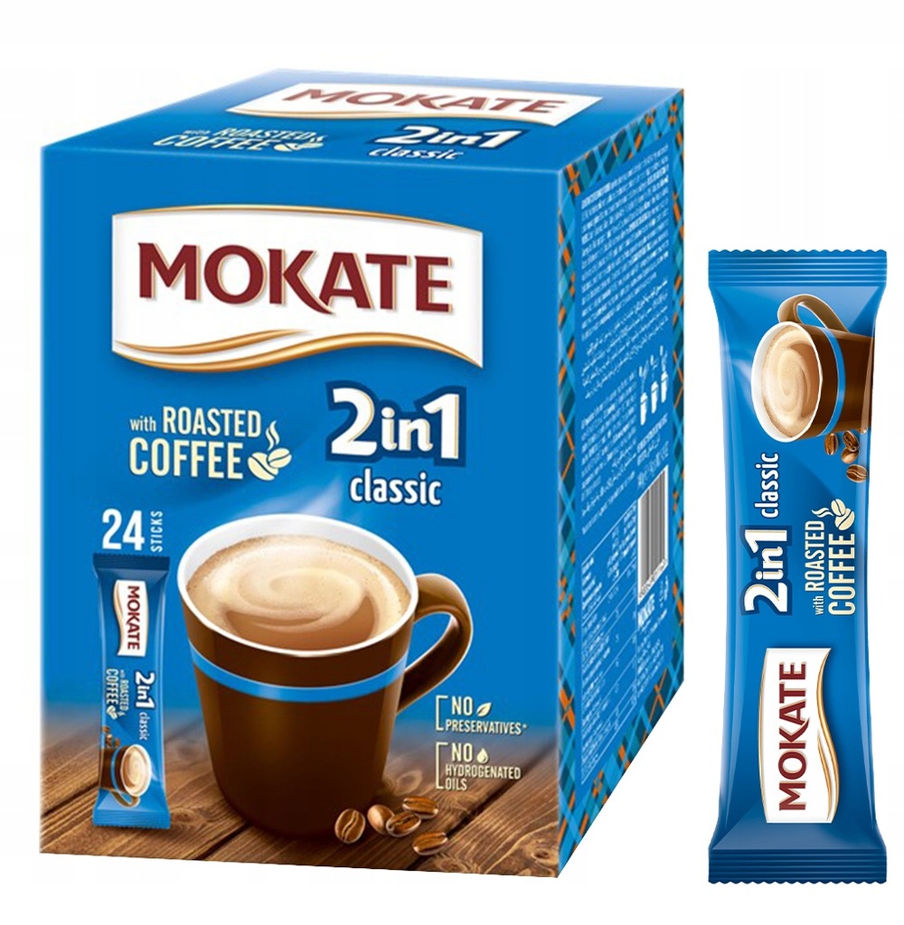 Duży Zestaw Napój Kawowy Klasyczna Kawa Instant 2w1 2in1 24 szt. Mokate - 12172845406 ...