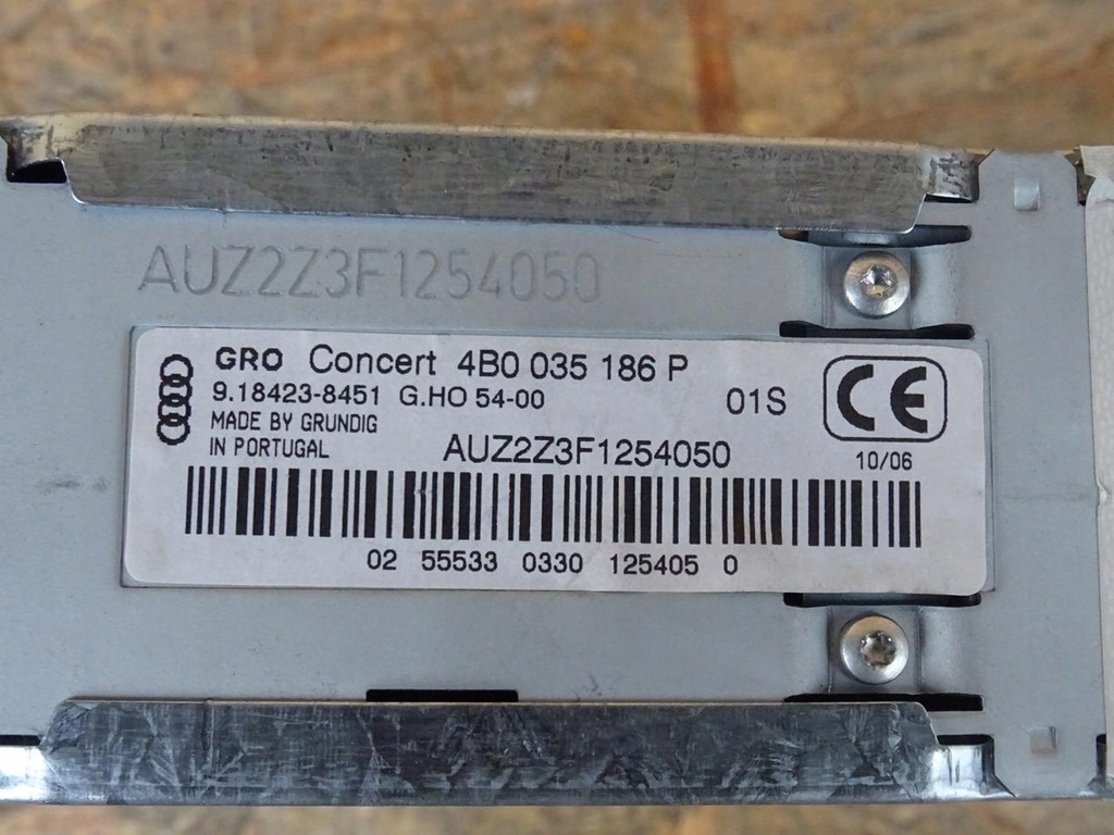 AUDI TT 8N A6 C5 RADIO AUDI CONCERT KOD 4B0035186P - 11484607412 - oficjalne archiwum Allegro