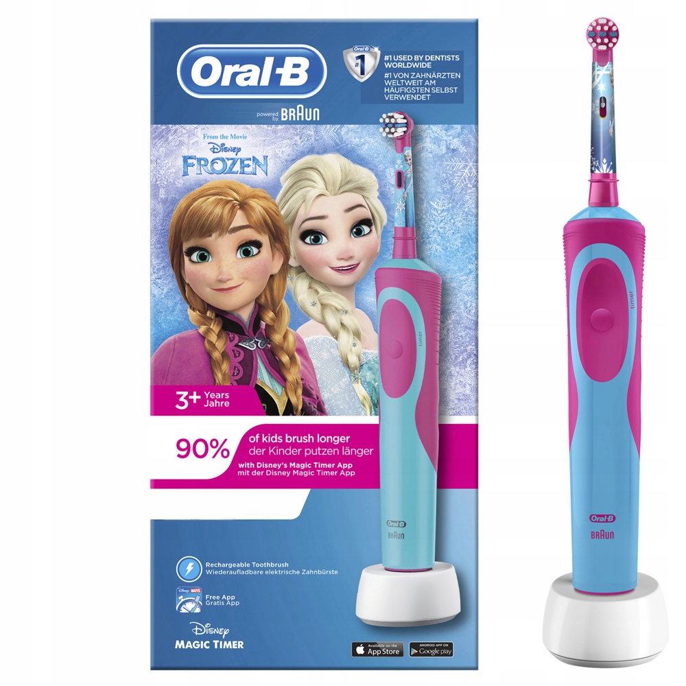 SZCZOTECZKA ELEKTRYCZNA ORAL-B FROZEN DLA DZIECI - 11829121176 - oficjalne archiwum Allegro