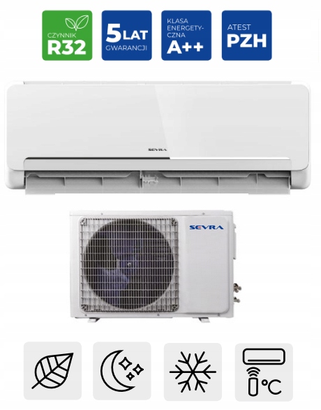 Klimatyzator Sevra Ecomi 3,5 kW nowość wi-fi - 9028921123 - oficjalne archiwum Allegro