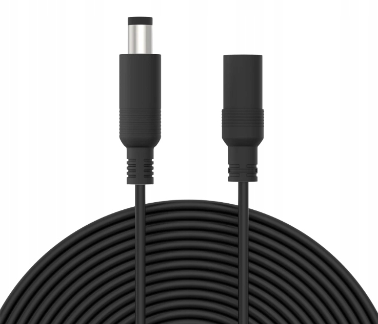 PRZEDŁUŻACZ 5m ZASILANIA KABEL ZASILAJĄCY DO KAMER IP PRZEWÓD DC 12V 5,5mm - 15225227833 ...