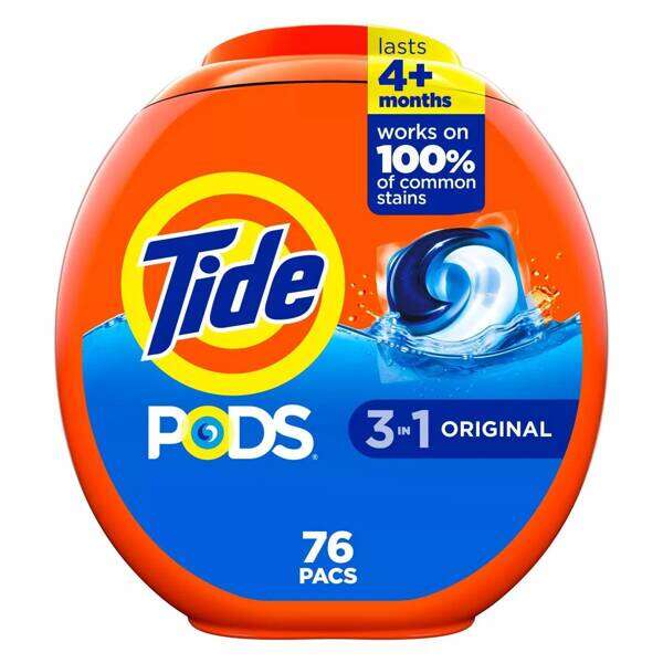 Tide Pods 3 in 1 Original 76 szt.- Uniwersalne kapsułki do prania ...