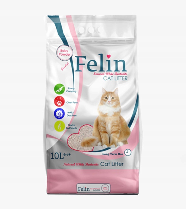 Żwirek bentonit biały Felin Puder 10l - 13451255242 - oficjalne ...
