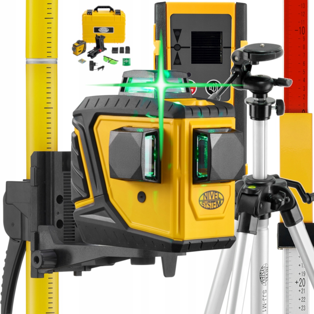 Laser NIVEL SYSTEM CL3DG Tyczka Statyw Czujnik Łat - 9969488730 ...