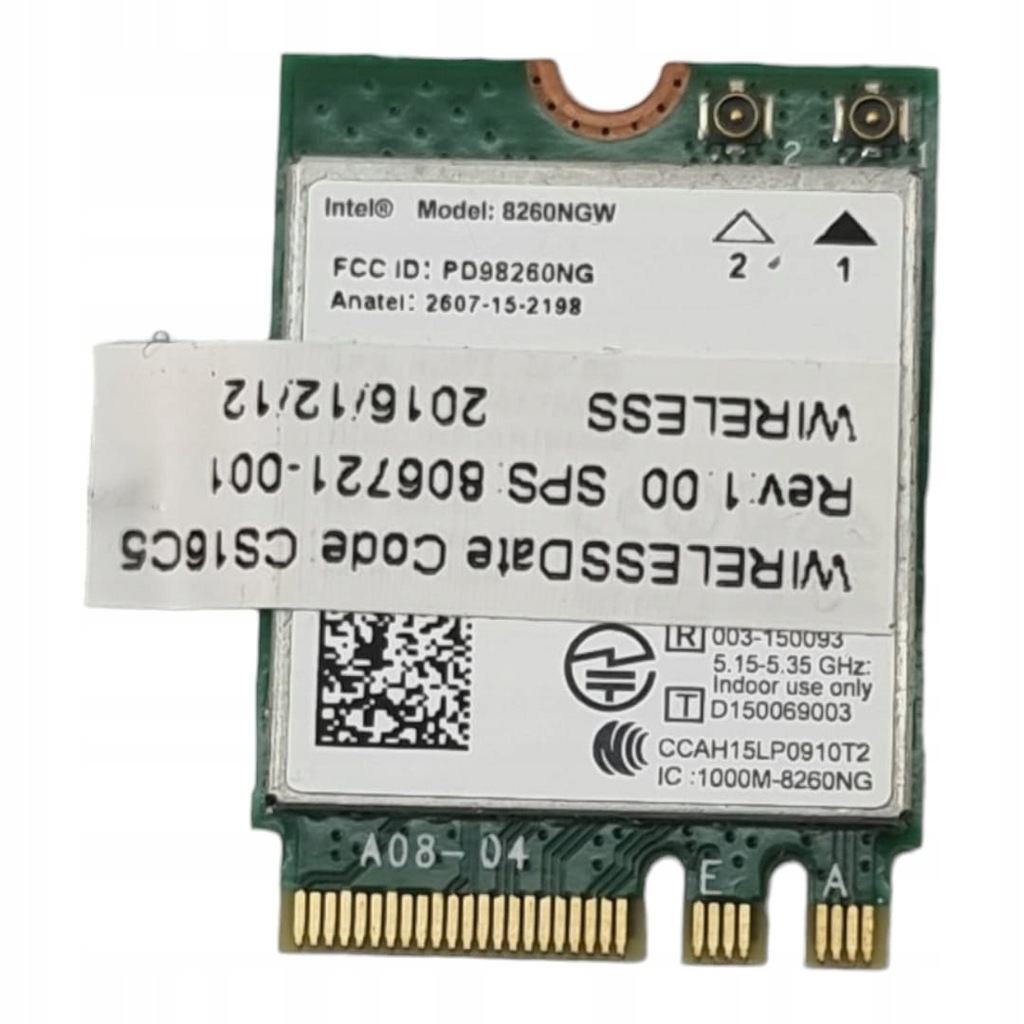 Karta WIFI Intel 8260NGW HP EliteBook 840 G3 - 14913640972 - oficjalne ...