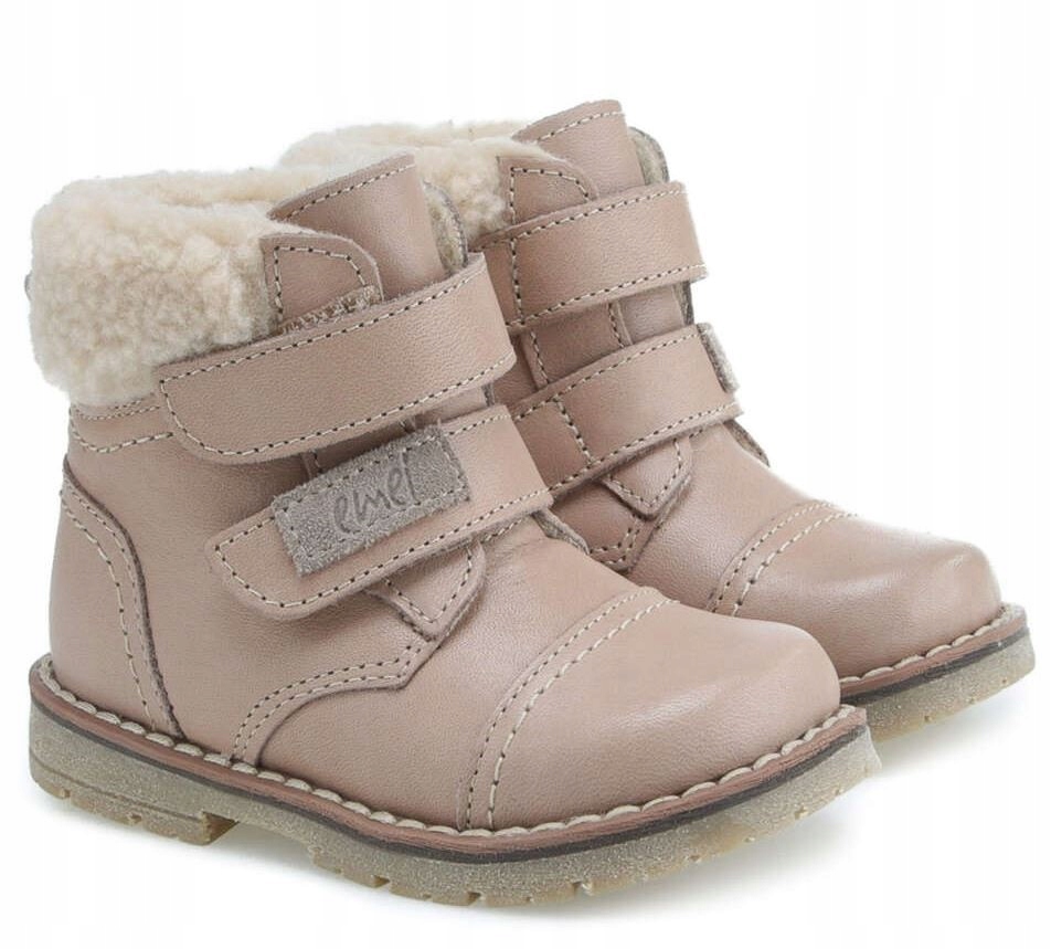 EMEL Trzewik ocieplany membrana zima beżowy na rzepy EV 2447C-1 R25 ...