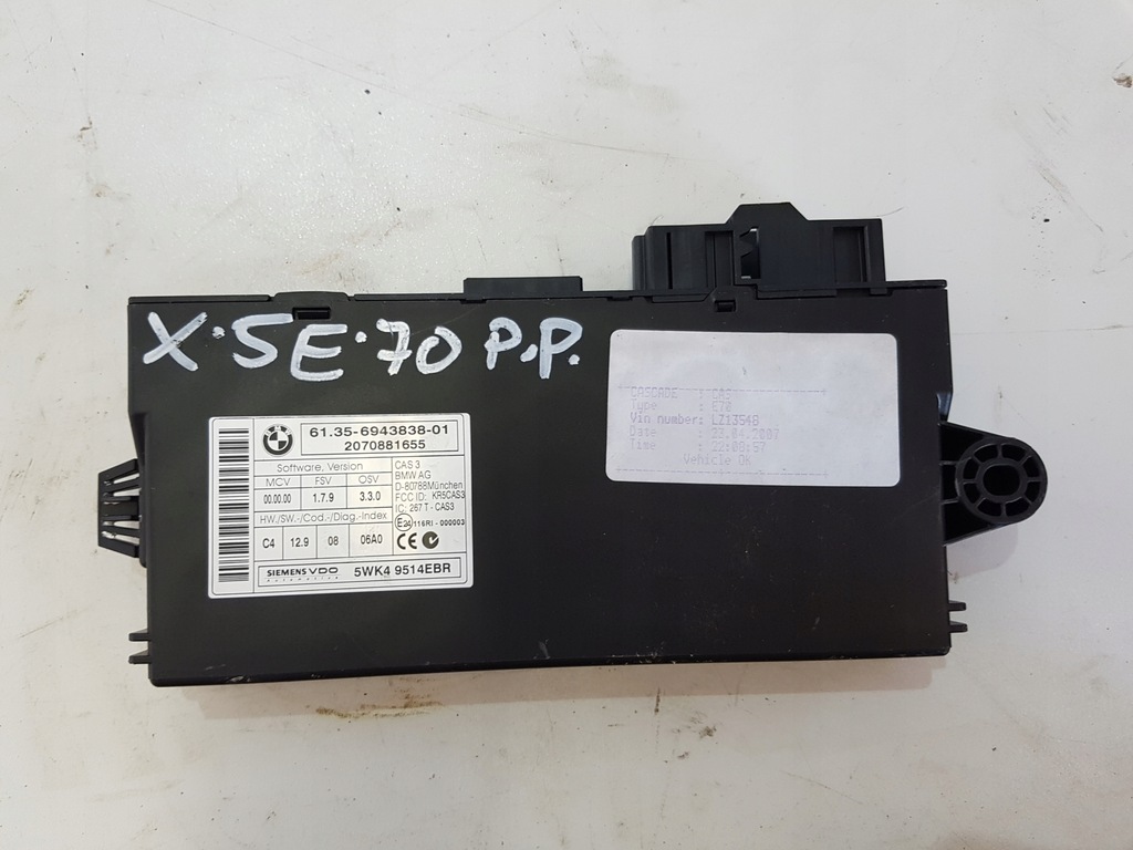 BMW X5 E70 moduł sterownik cas immobilizera - 9523470393 - oficjalne ...