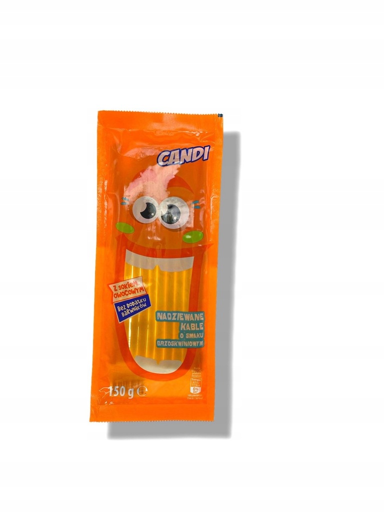 Żelki kable nadziewane Candi brzoskwinia 150 g - 11940469133 ...