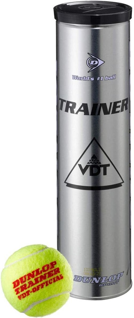 PIŁKI TENISOWE DUNLOP TRAINER VDT PIŁKA 4 SZT - 13044739050 - oficjalne ...